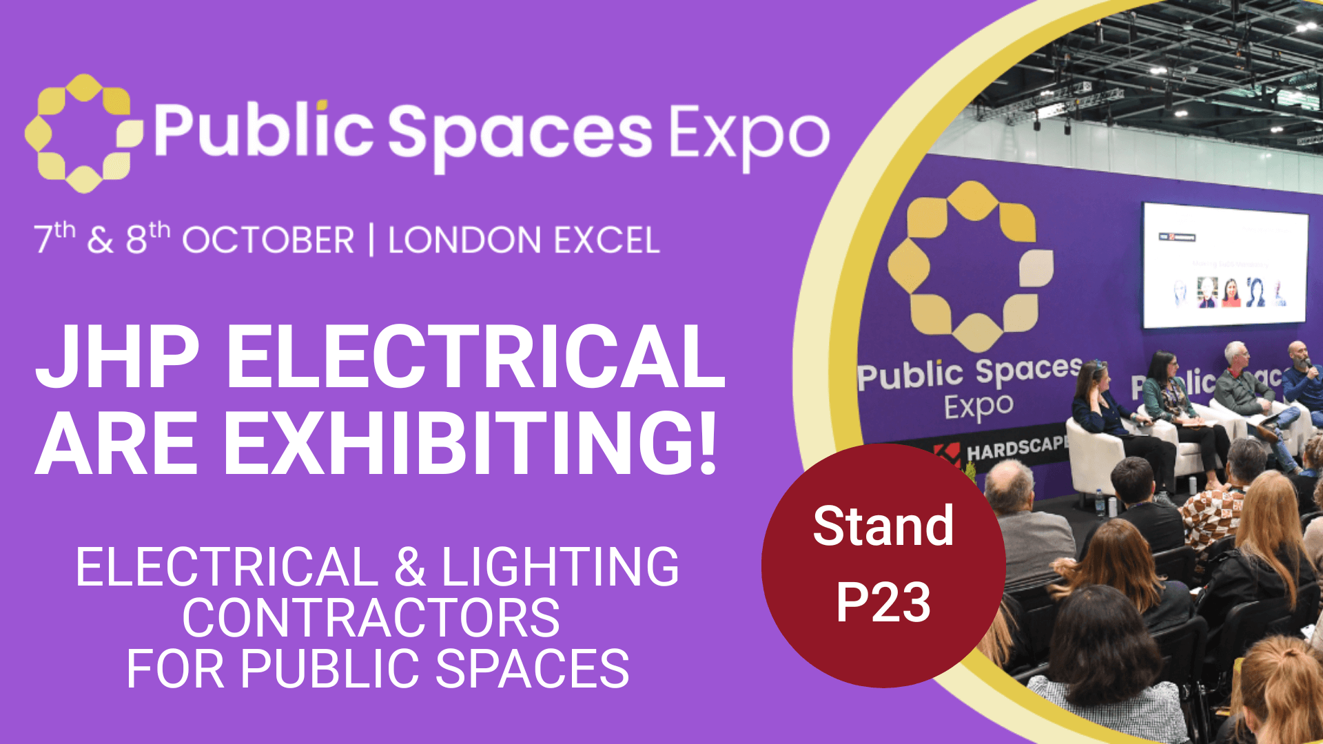 JHP Electrical to Exhibit at Public Spaces Expo 2025 – Stand P23